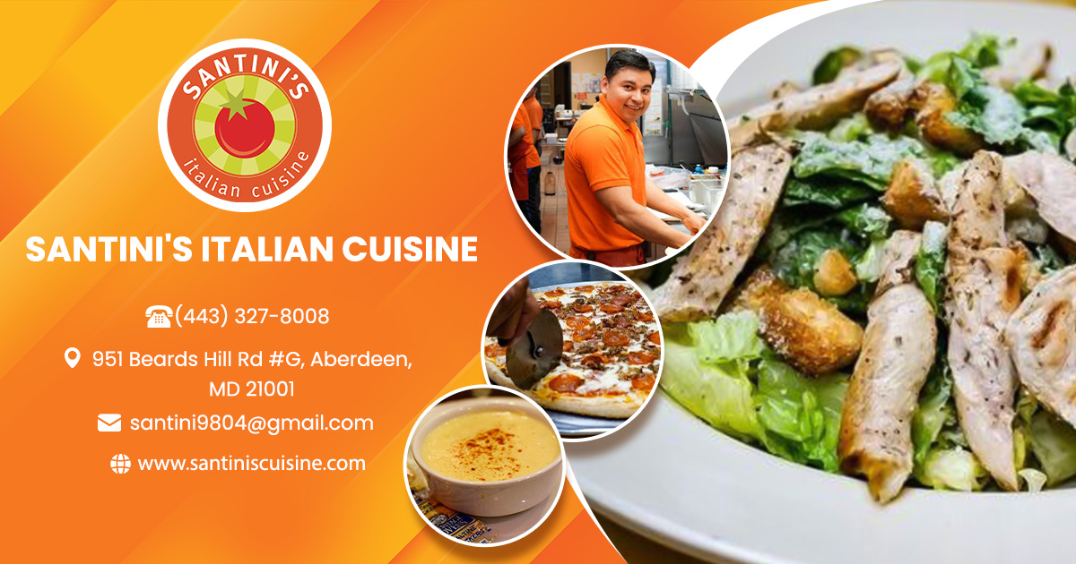 Italian Food Menu | Santini's Italian Cuisine - Aberdeen, MD